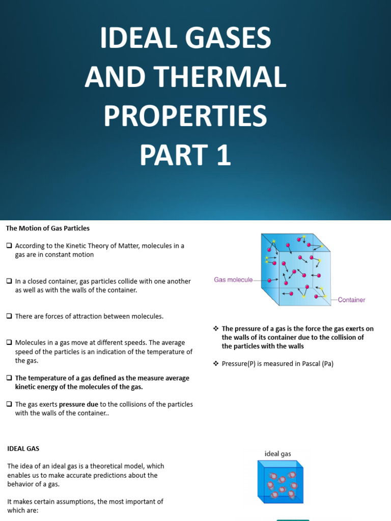 Ideal Gases Part 1 and 2 | PDF | Gases | Temperature