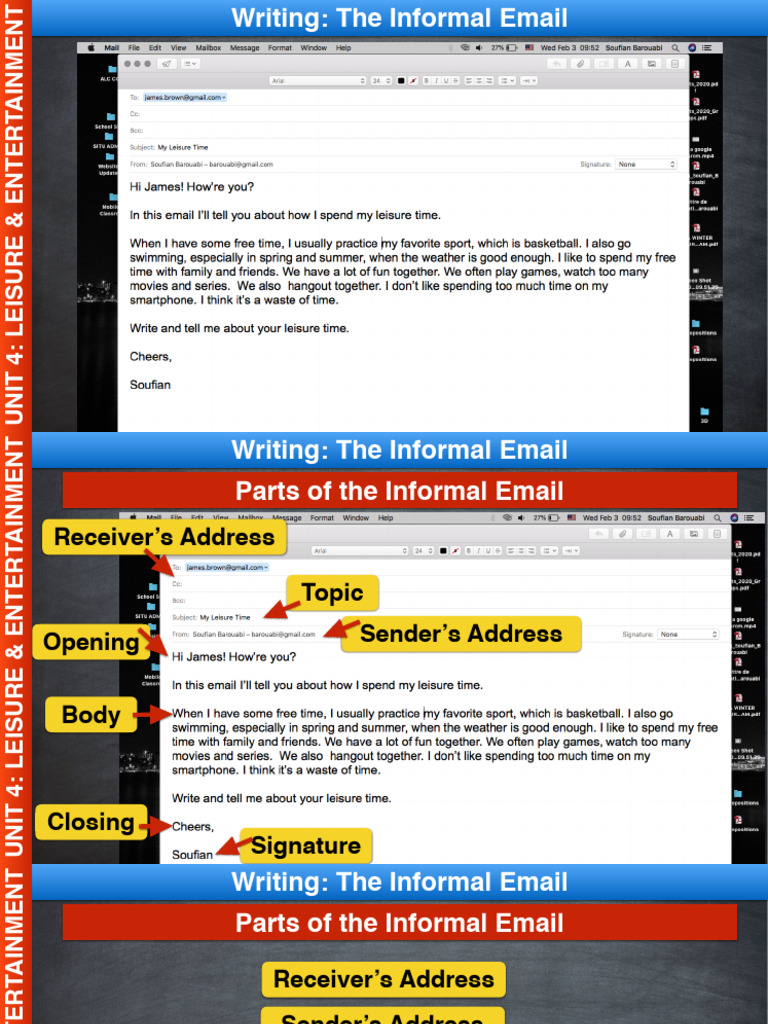 U4 Writing Informal Email | PDF