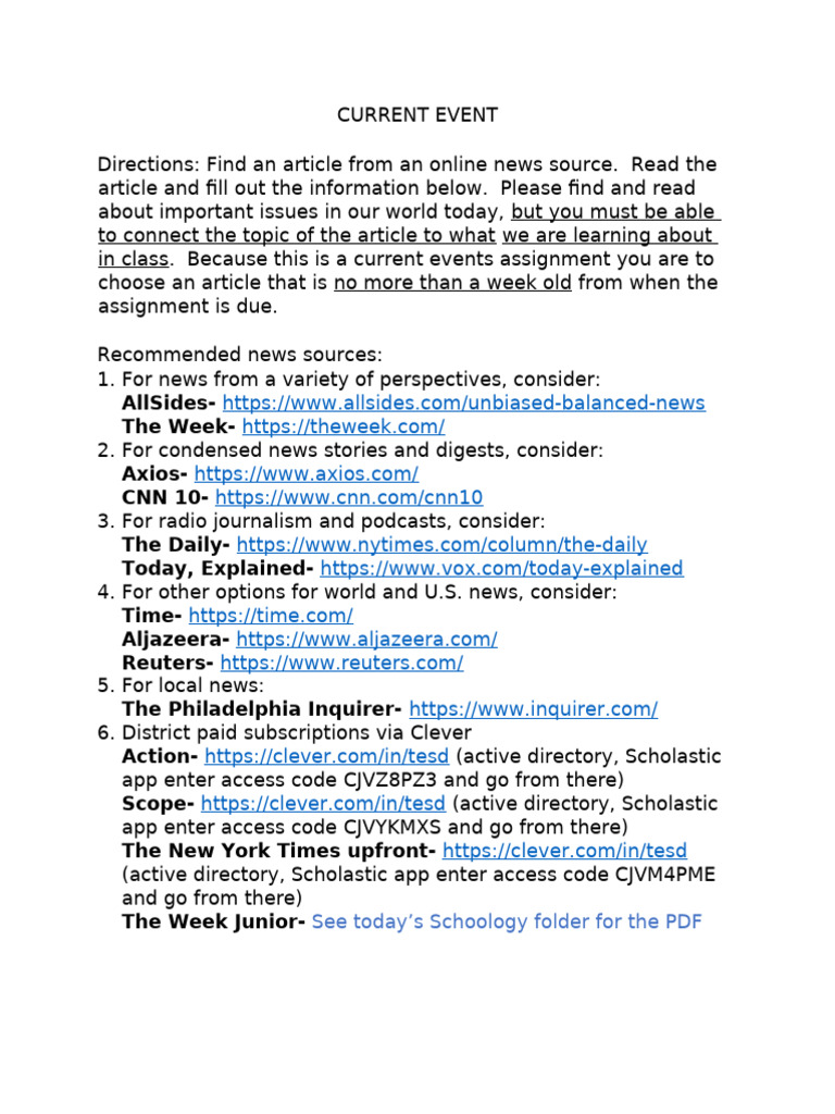 Current Event Template 10 9 24 | PDF | Deep Sea