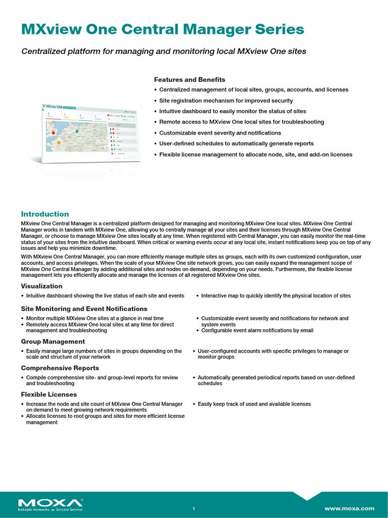 MXview One: Centralized Site Management | PDF | Computing | Computer ...