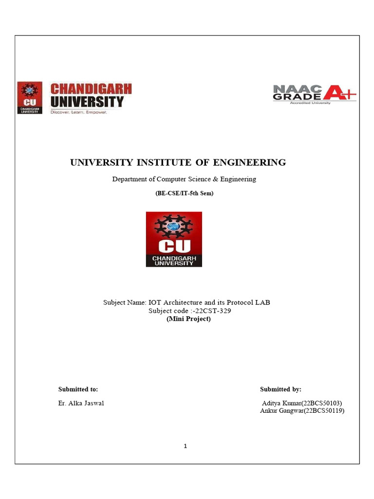 iot mini project | PDF | Arduino | Computer Engineering