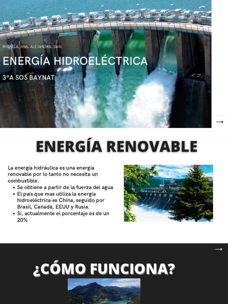 Funcionamiento y ventajas de la energía hidroeléctrica | PDF ...