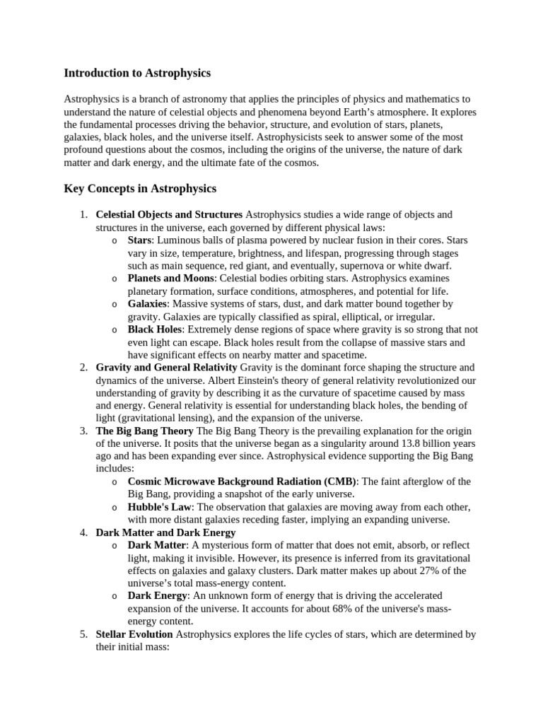 Introduction To Astrophysics | PDF | Stars | Universe