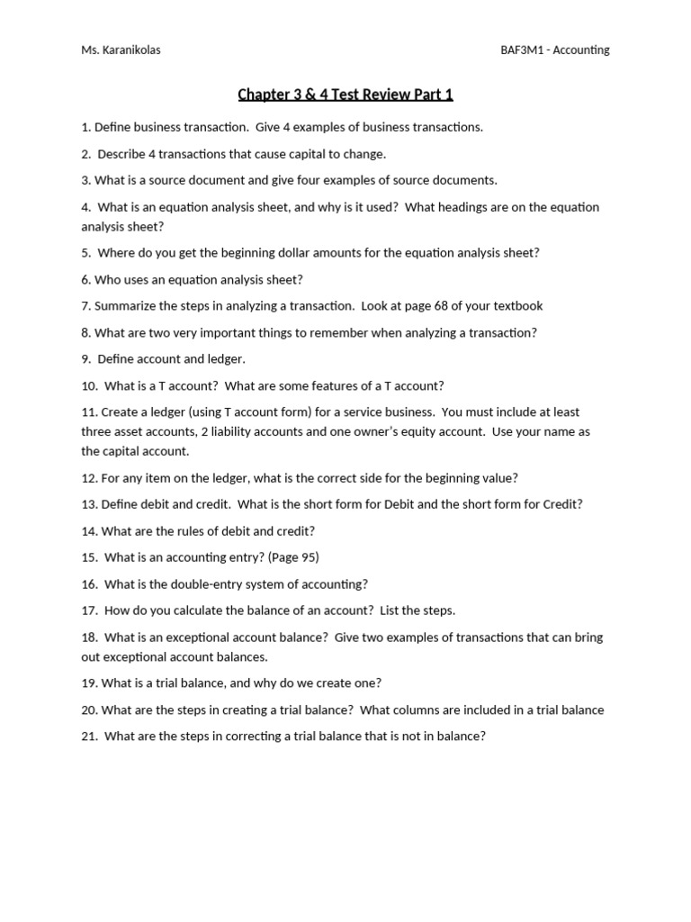 Test 2 Review (Chapters 3 & 4) | PDF | Career & Growth | Business