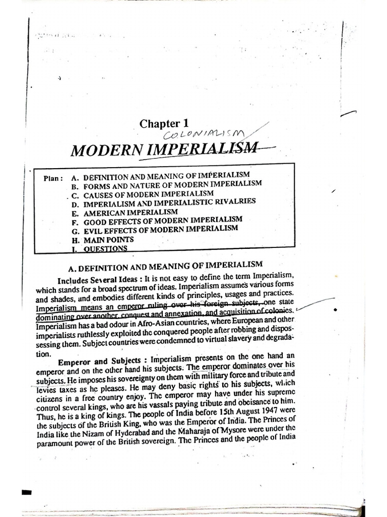 Causes and Effects of Imperialism | PDF