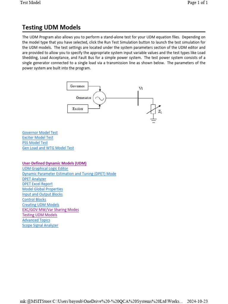Testing UDM Models | PDF