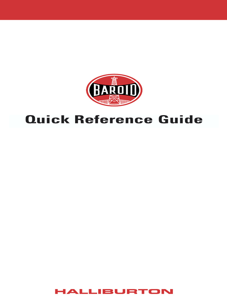 Baroid Quick Guide | PDF | Area | Sphere