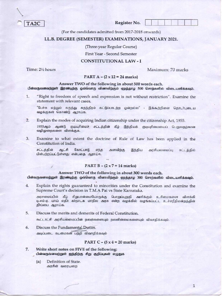 Constitutional Law 1 | PDF