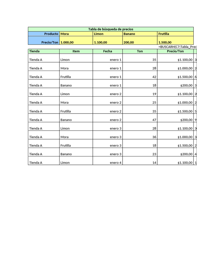 Ejercicio Excel | PDF