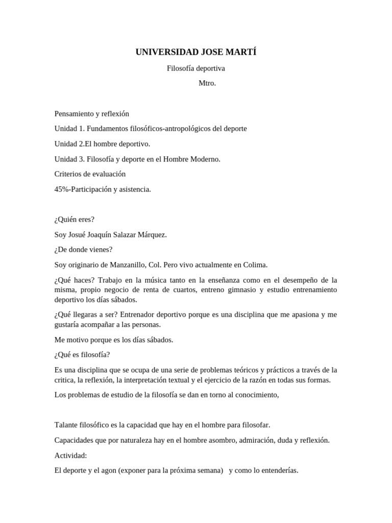 Fundamentos de Filosofía Deportiva | PDF | Deportes | Conocimiento