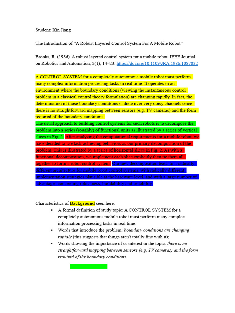 Rhetorical Techniques in Introductions | PDF | Robot | Robotics