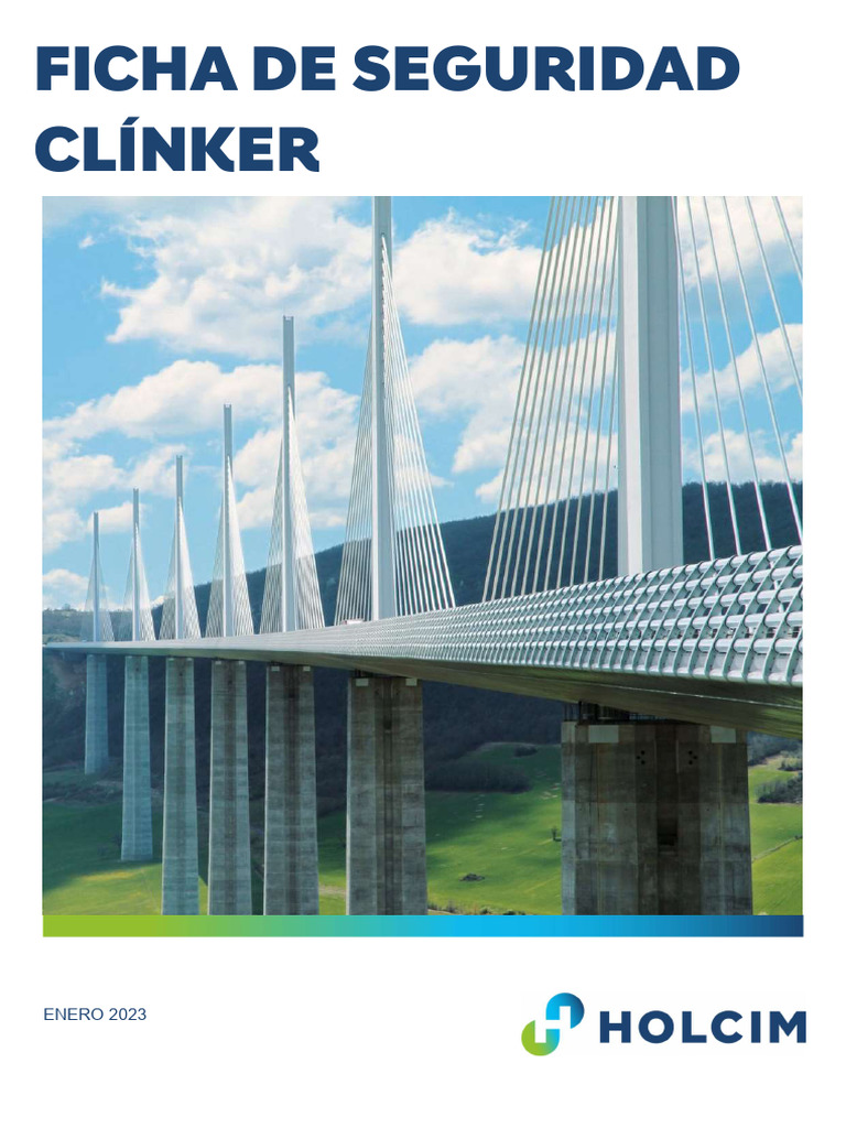 Ficha de Seguridad: Clínker Holcim | PDF | Cemento | Agua