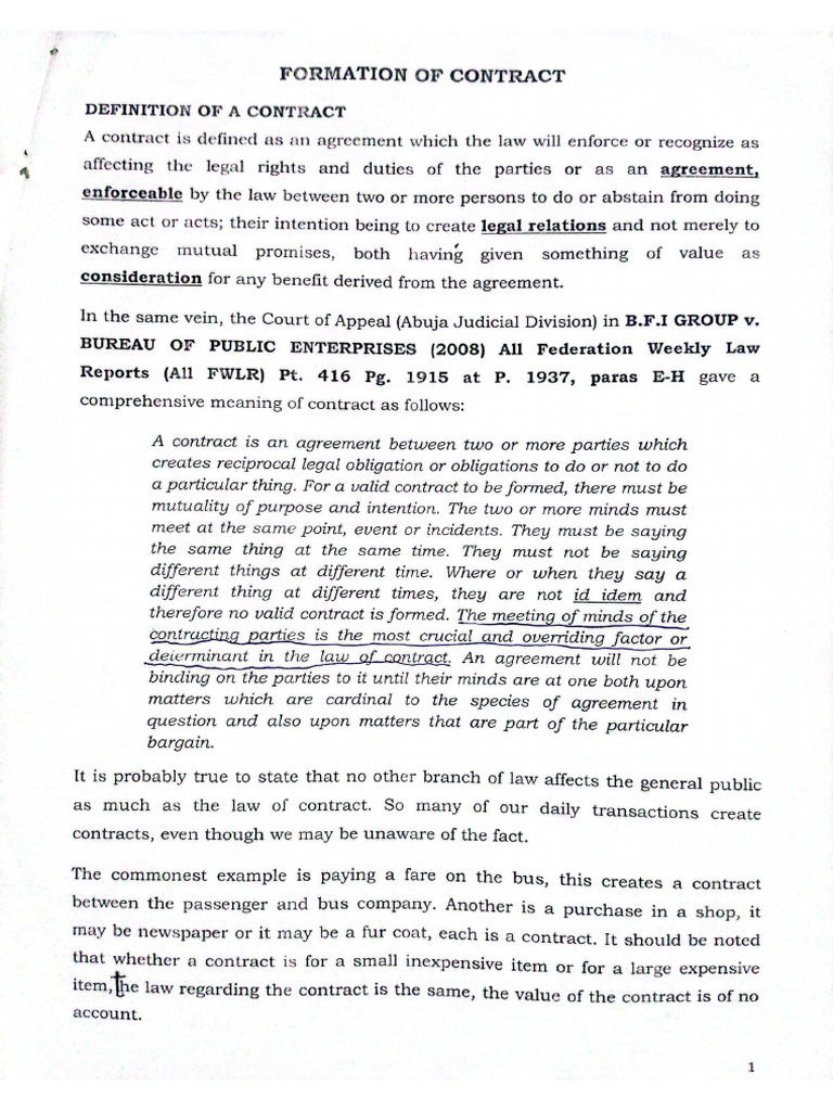 Contract material I | PDF