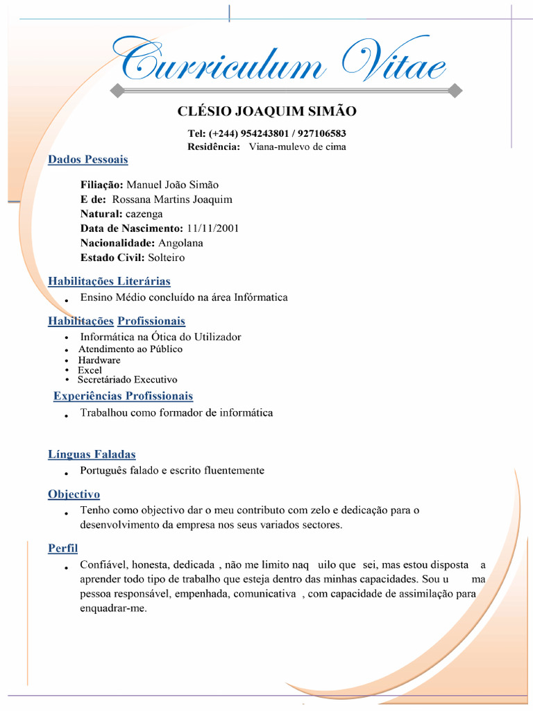 Cleusio CV | PDF