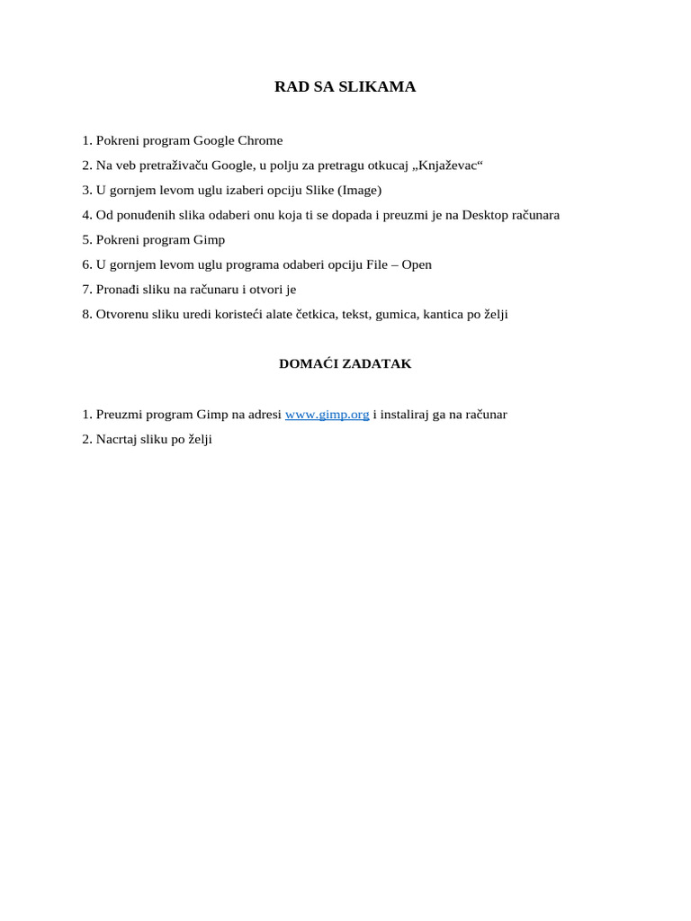 Rad Sa Slikama | PDF