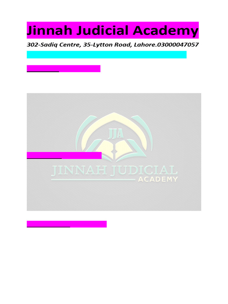 Civil Judge Exam Syllabus 2022 | PDF | Pakistan | Justice
