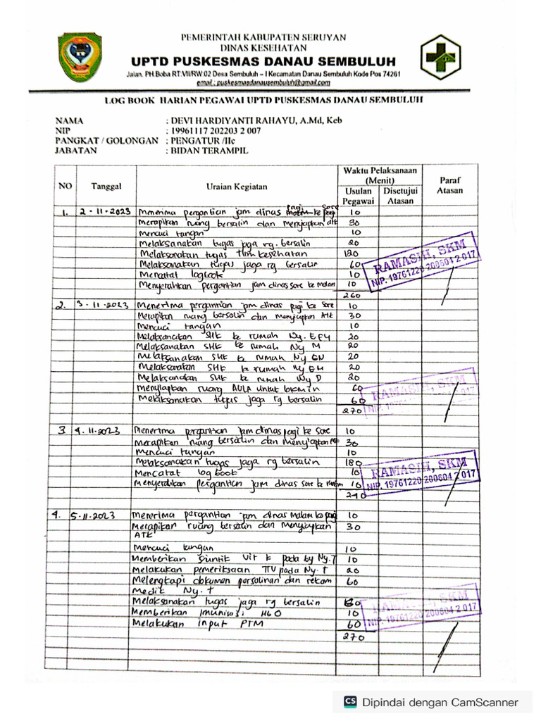 Logbook Nov | PDF