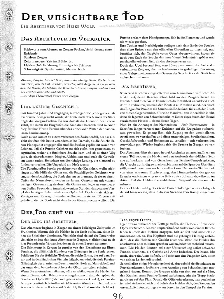 Das Schwarze Auge - A141 Basargeschichten - Der Unsichtbare Tod | PDF