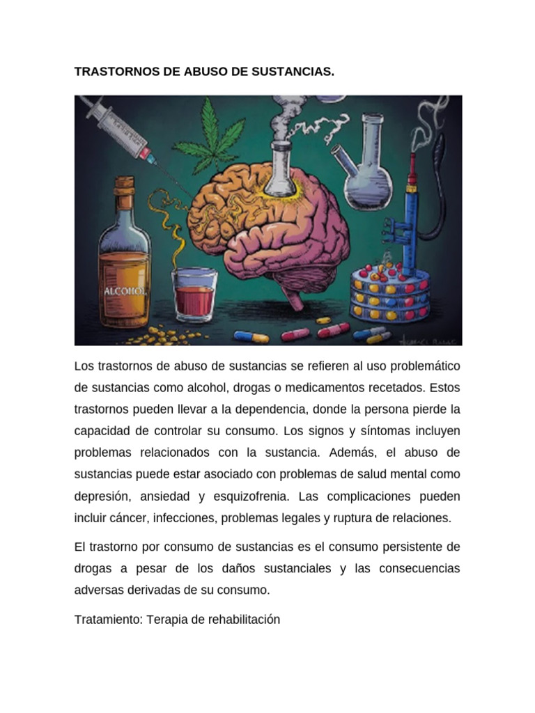 Trastorno Por Abuso de Sustancias. | PDF | Drogas | La dependencia de sustancias