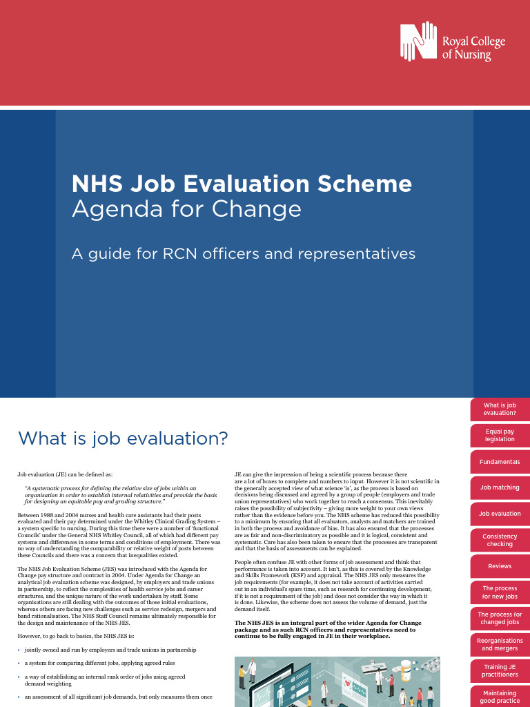NHS Job Evaluation & Equal Pay Guide | PDF | Equal Pay For Equal Work ...
