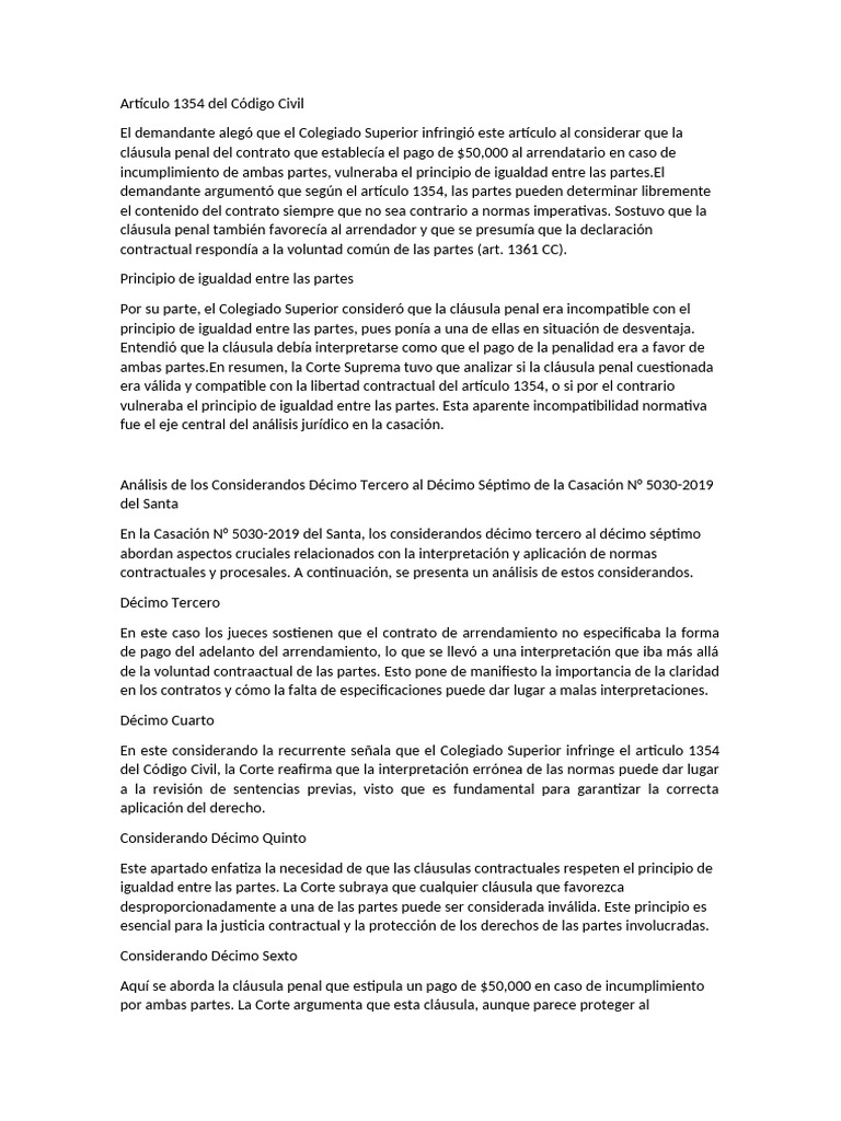 Artículo 1354 Del Código Civil | PDF | Justicia | Crimen y violencia
