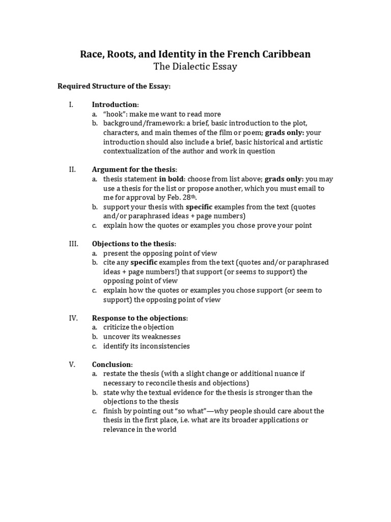 Dialectic Essay Format | PDF