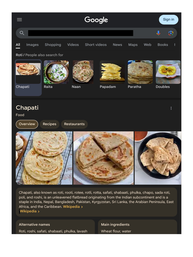 Authentic Chapati Recipe Overview | PDF | Indian Cuisine | Food And ...