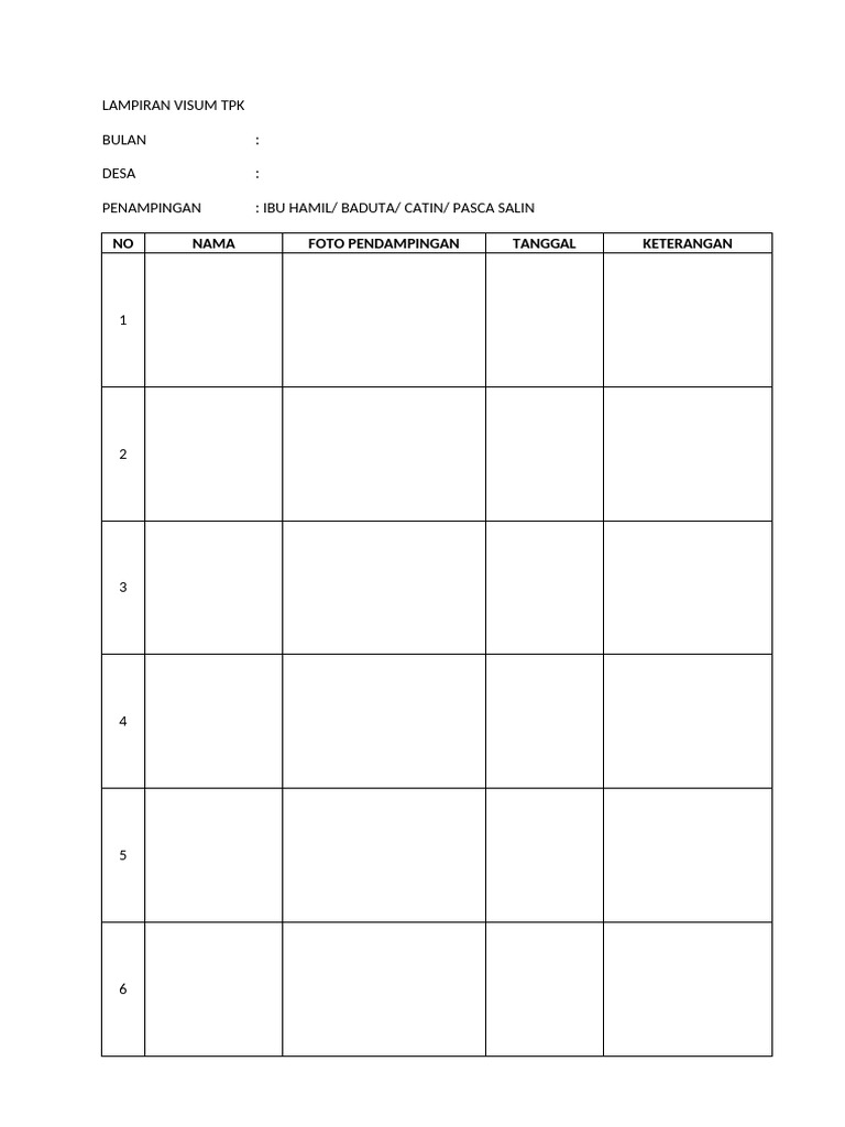 Dok Lampiran Visum TPK | PDF