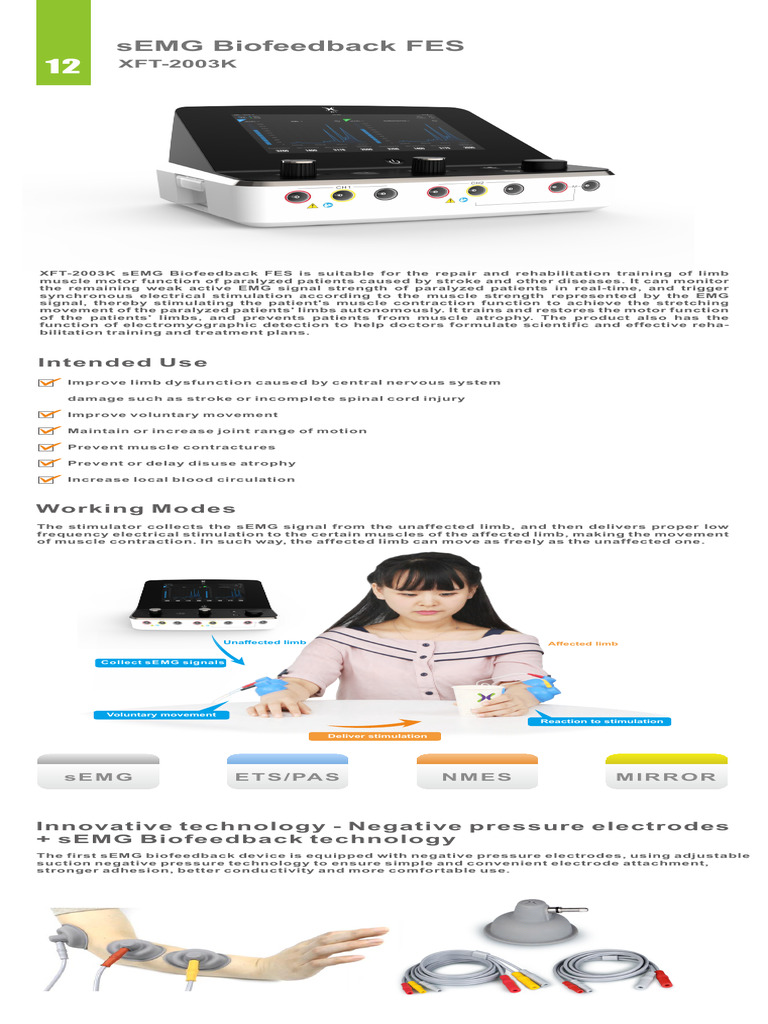 12 XFT-2003K sEMG Biofeedback FES - S 20B 20240417 | PDF