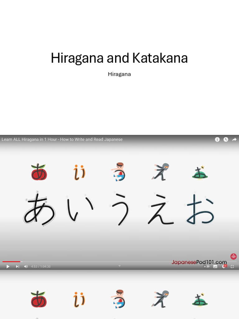 Hiragana and Katakana Kana 3 PDF Jappod 101 app | PDF
