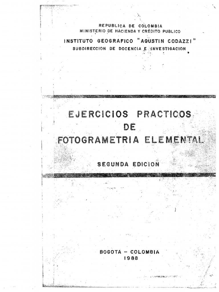 Ejercicios Practicos de Fotogrametria Elemental - IGAC | PDF