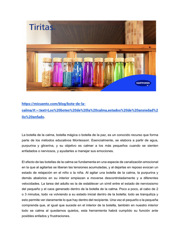 Frasco de La Calma | PDF | Botella | Agua