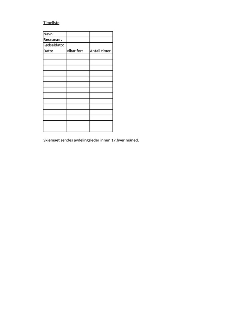 timeliste_vikar | PDF