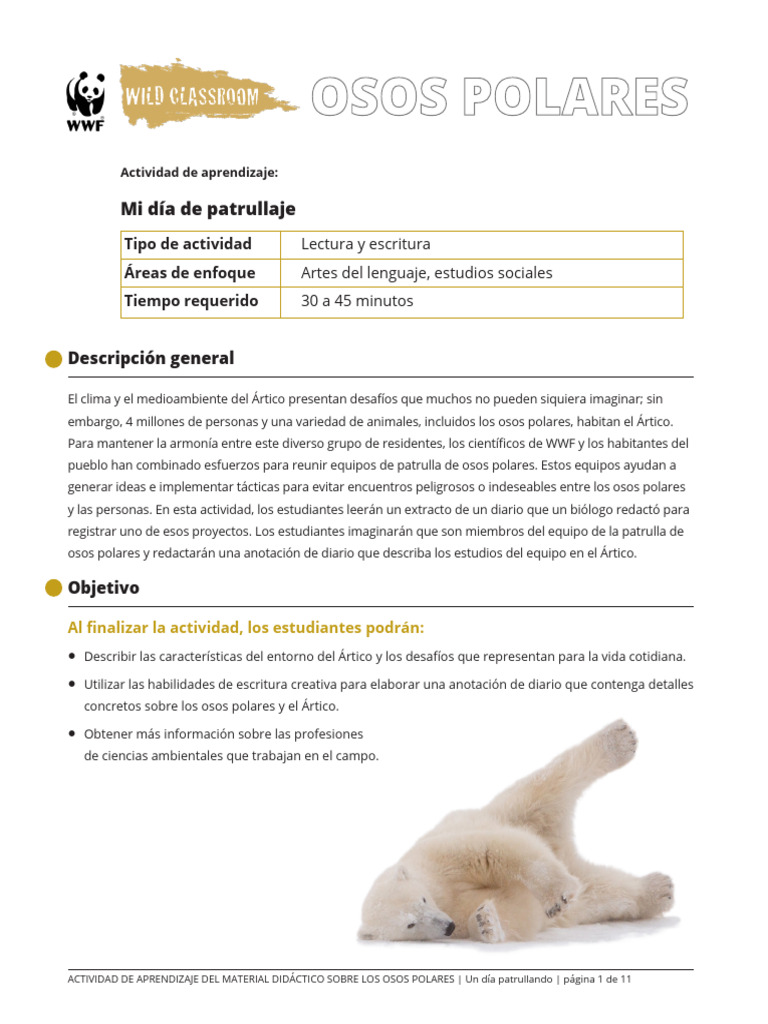 6pw7vcb4cj Polar Bears Language Arts Spanish | PDF | Osos | Oso polar