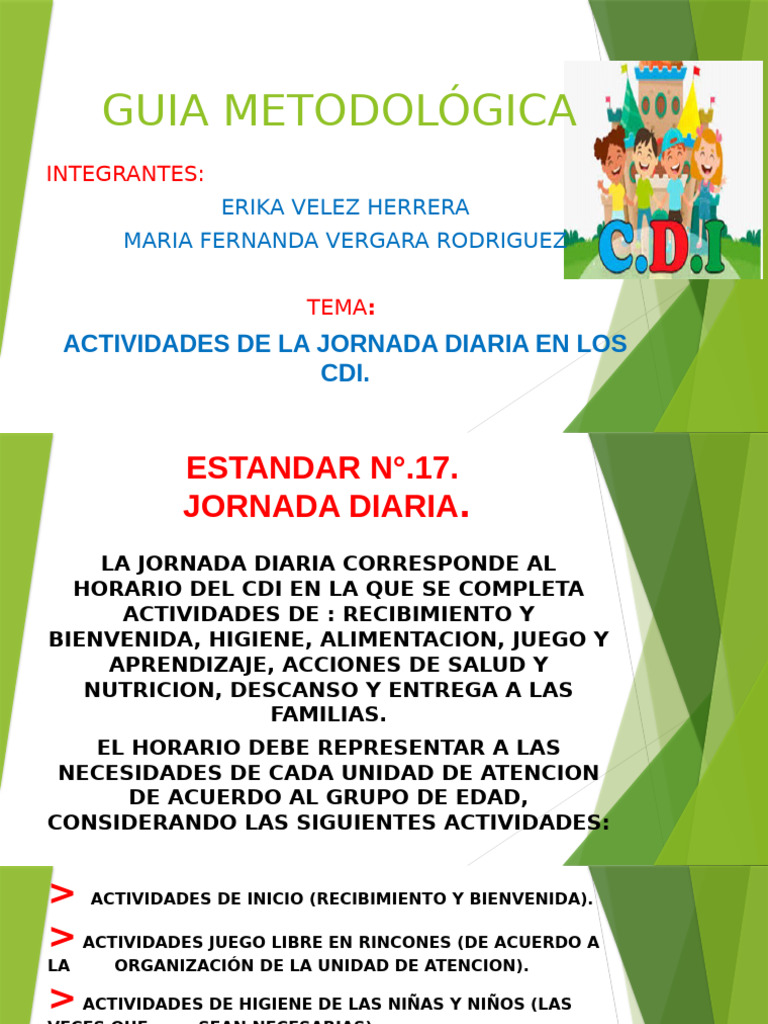 Standar 17 Guia Metodológica .Jornada Diaria | PDF