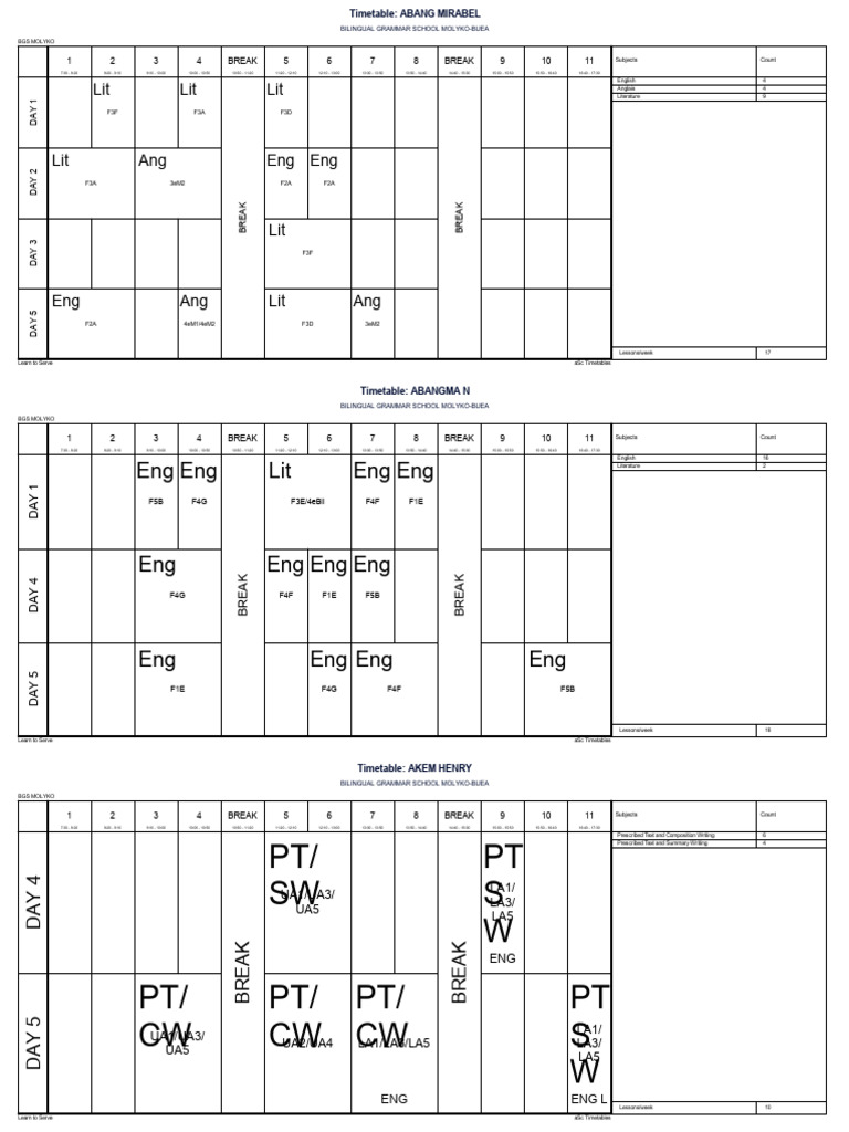 Final Bgs Timetable 2024 2025 Teachers | PDF | Particle Physics