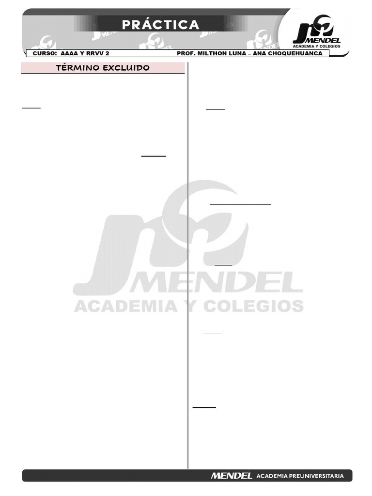 Aaaa y RRVV 2 - Práctica Término Excluido - Milthon Luna-30111444071 ...