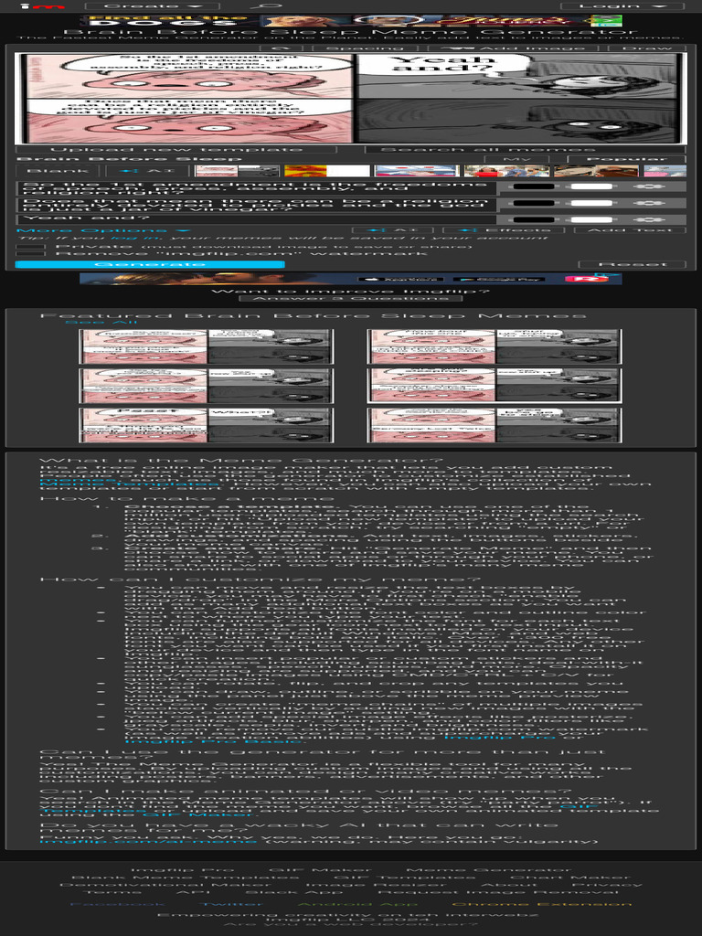 Brain Before Sleep Meme Generator - Imgflip | PDF | Computing | Software