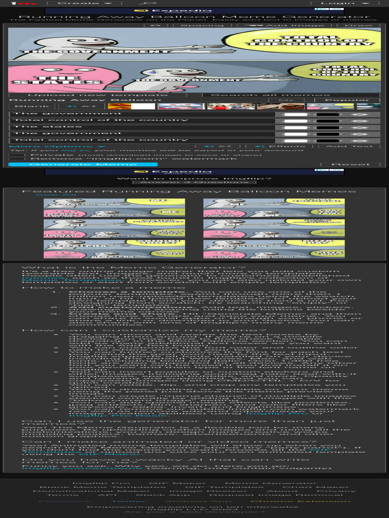 Running Away Balloon Meme Generator - Imgflip | PDF | Computing | Software