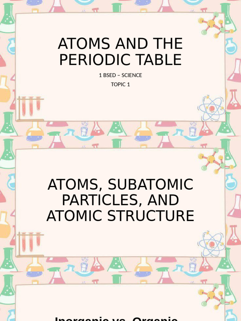 Group 1 PPTs Atoms and The Periodic Table | PDF | Nuclear Physics ...