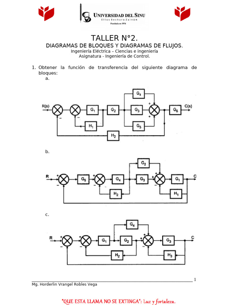 Taller Nº2 - Diagramas de Bloque y Flujo | PDF