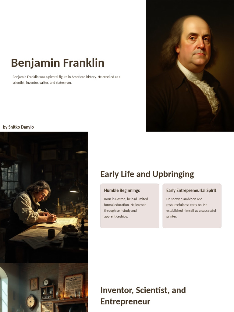 Benjamin Franklin | PDF | Benjamin Franklin | Founding Fathers Of The ...