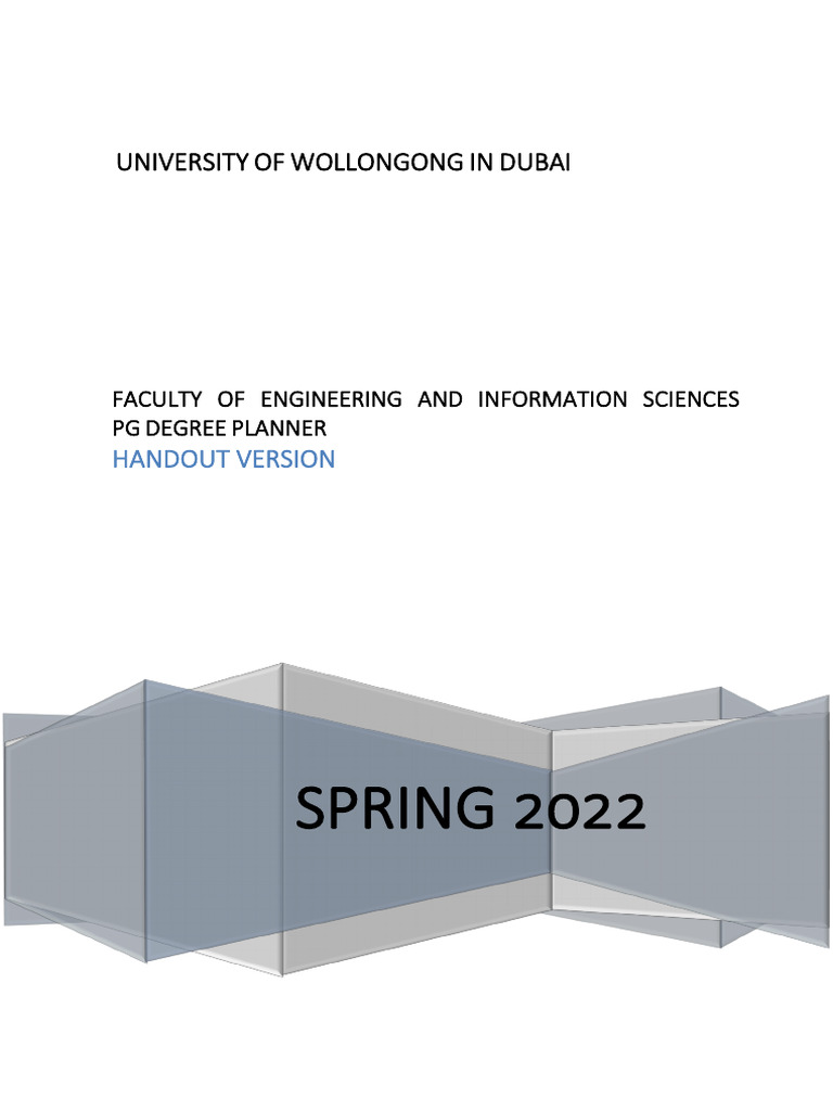 UOWD Postgraduate Degree Planner 2022 | PDF | Engineering | Governance