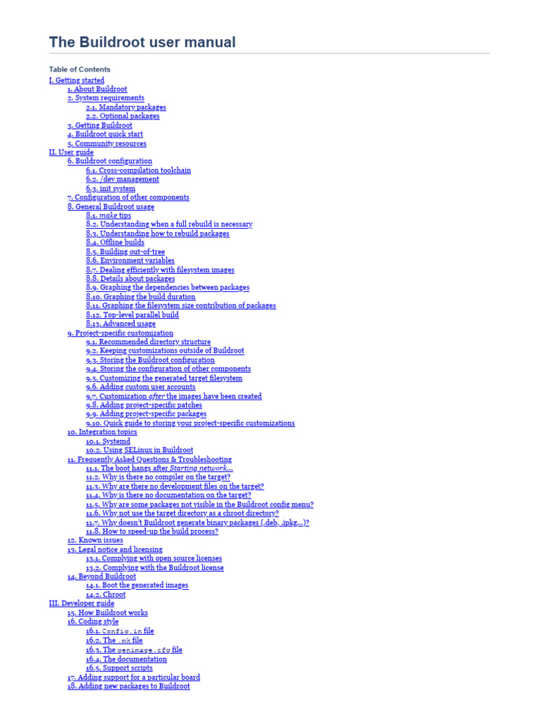 The Buildroot User Manual | PDF | Linux | File System