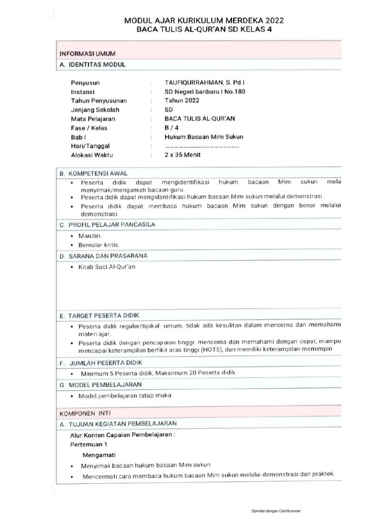 Modul BTQ kls7 | PDF