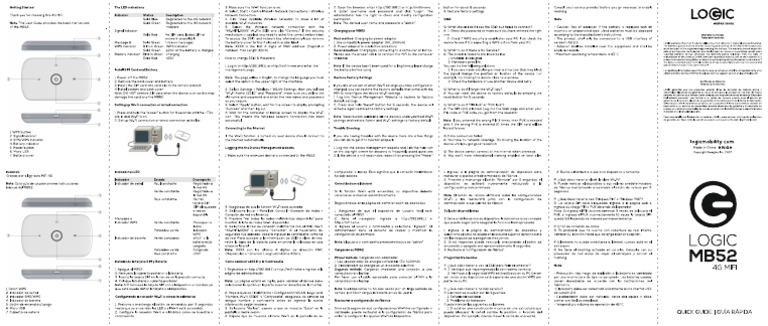 Quick-Guide MB52 WWW - Logicmobility.com | PDF