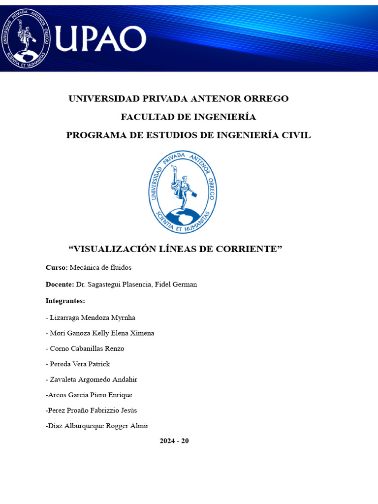 Líneas de Corriente Fluidos | PDF | Viscosidad | Arrastrar (Física)