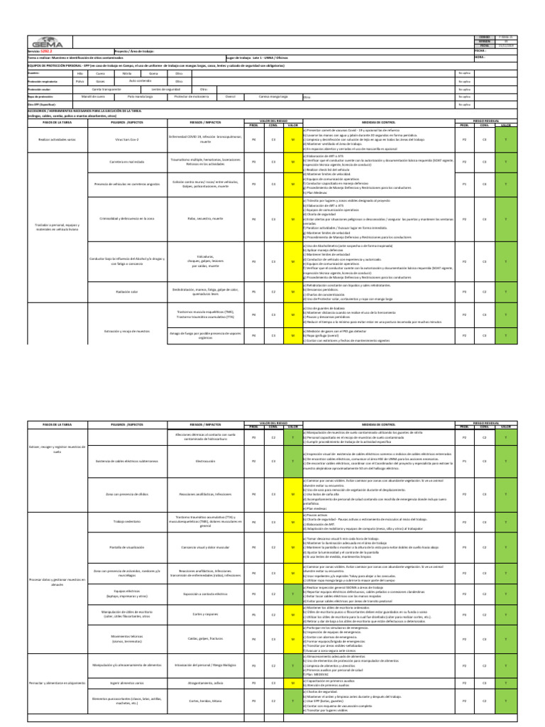 Anexo 1. ATS (Anverso) - Muestreo de Sitios Contaminados | PDF | Seguro de vehículo