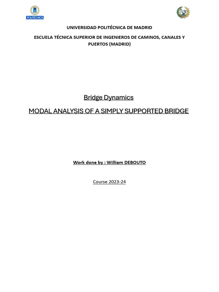 Modal Analysis of Simply Supported Bridge | PDF | Normal Mode | Damping