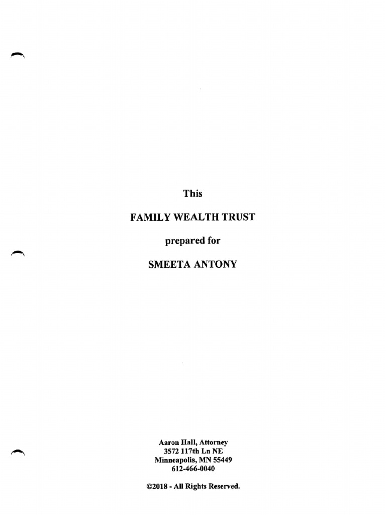 Trust Document | PDF